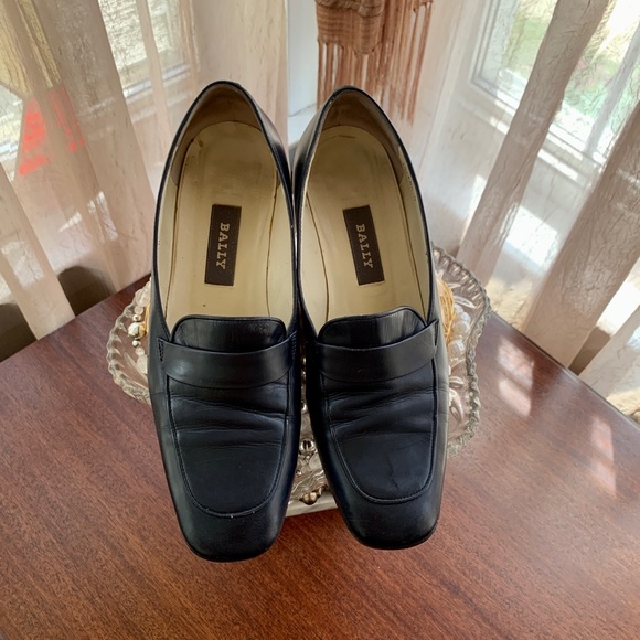 Bally | Shoes | Bally Womens Navy Leather Style Flex Loafers 75 | Poshmark